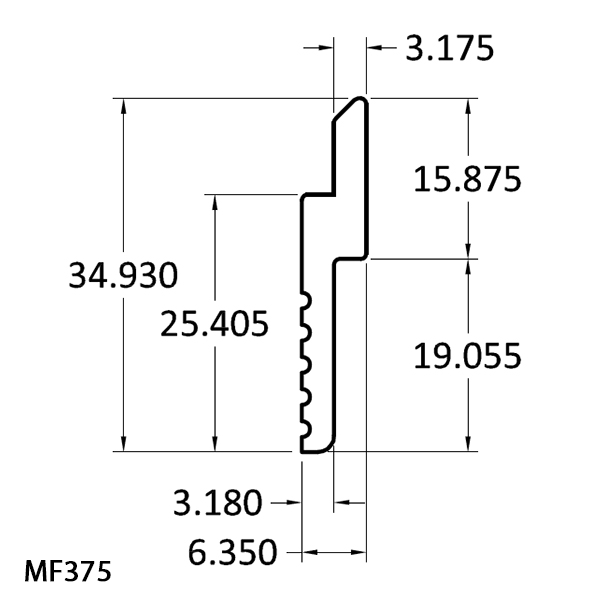 Boston Z Bar French Cleat Hanging Rail 1000mm no holes max. 100kg (Qty 2)